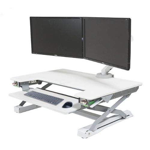 Freedom Desk Pro | White | Standing Desk Converter | KOS.ie